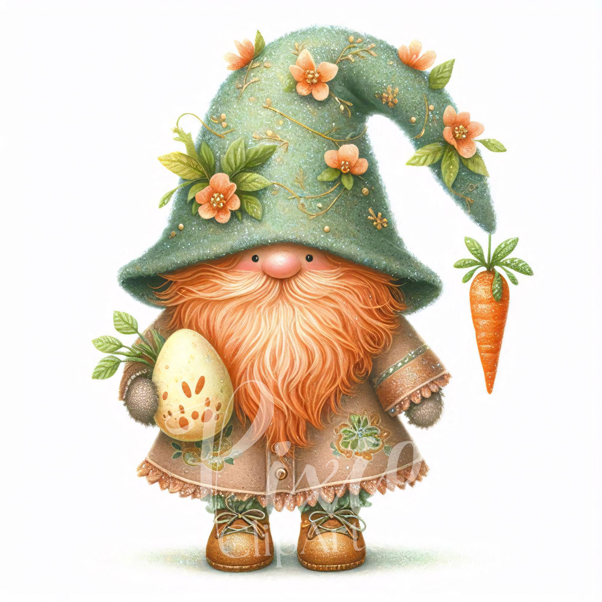 Easter Gnome Clipart | Set of 10 High Quality 300DPI JPEG | Carrot ...