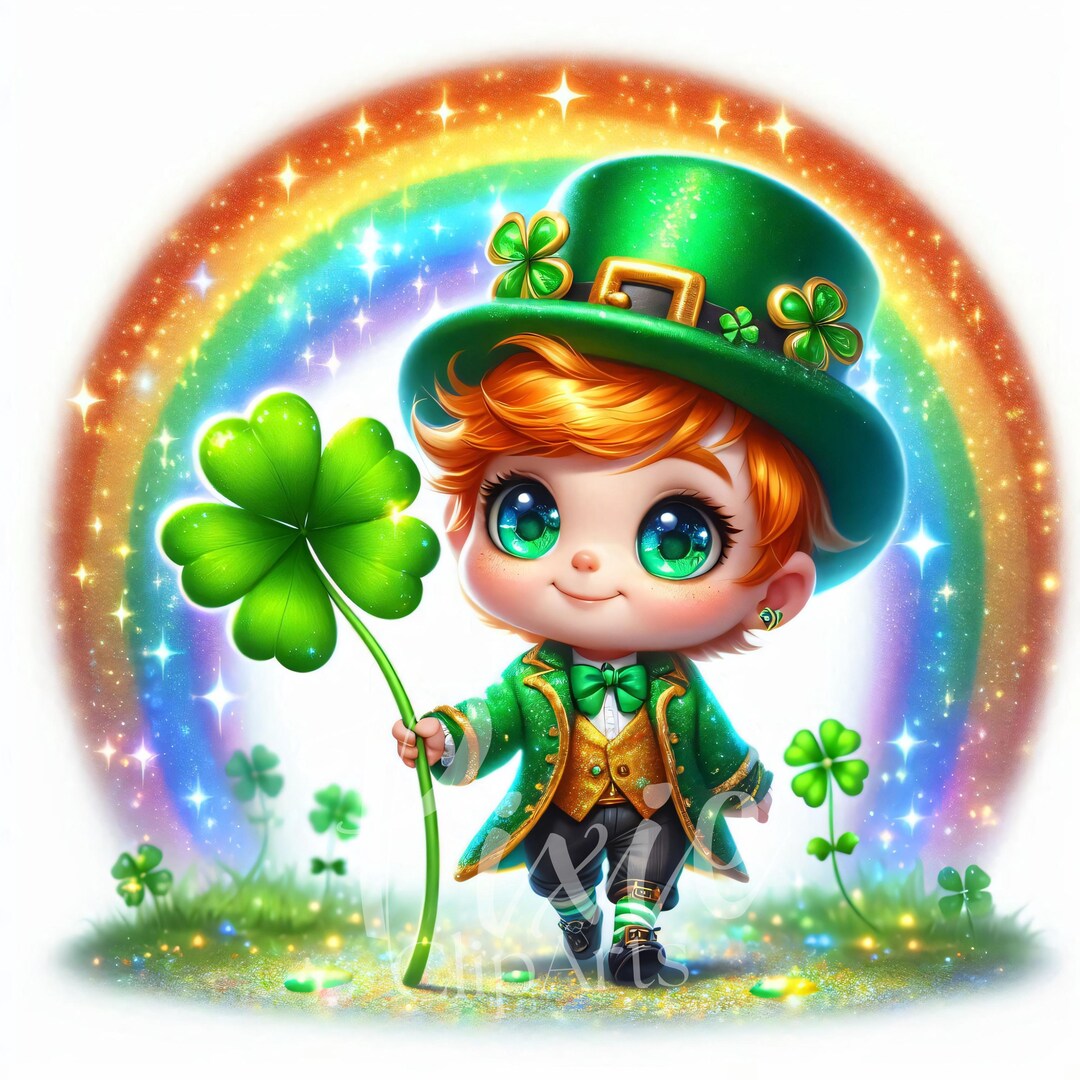 Saint Patrick's Day Leprechaun Clipart | Leprechaun Rainbow Clipart ...