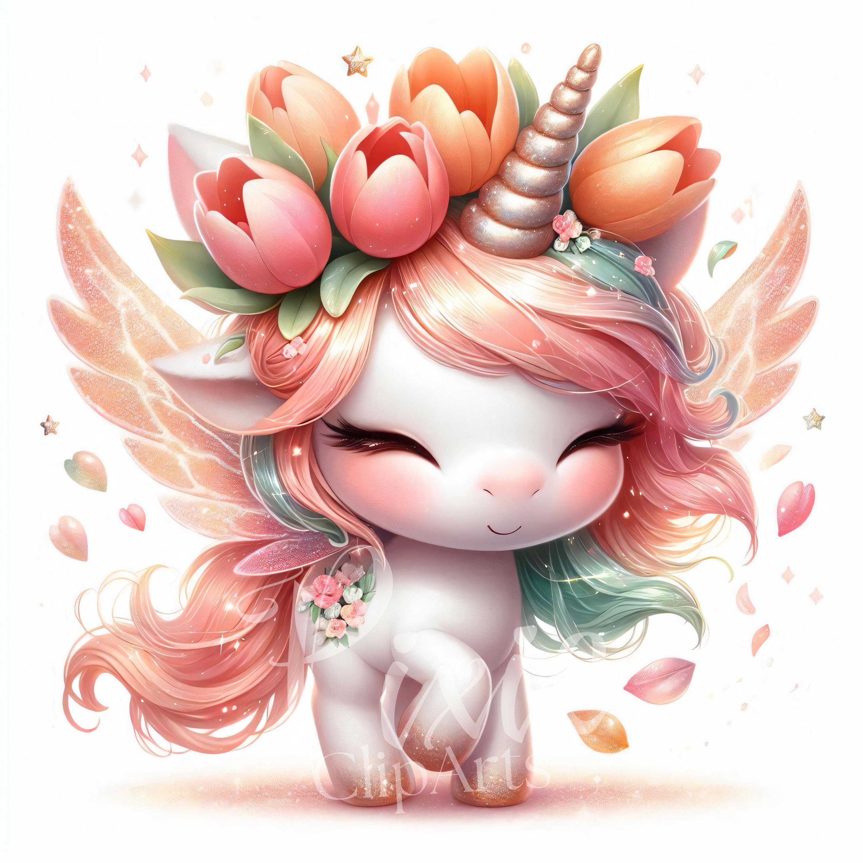 Magical Fairy Unicorn Clipart | Set of 8 JPEG High Quality 300DPI JPEG ...