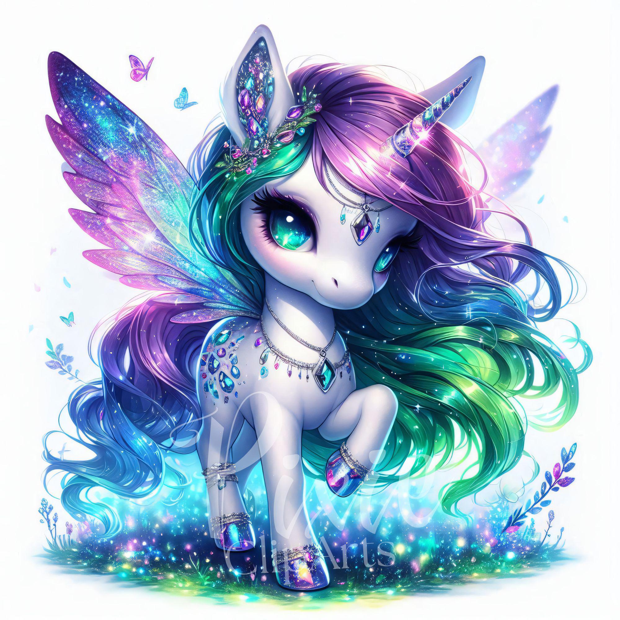 Magical Fairy Unicorn Clipart | Set of 10 JPEG High Quality 300DPI JPEG ...