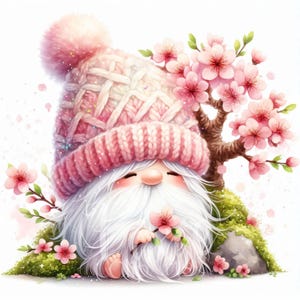 Spring Gnome Clipart | Set of 8 High Quality 300DPI JPEG | Cherry ...
