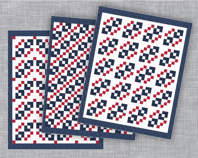 Quad Nine Patch Digital Quilt Pattern Using Accuquilt GO! for 12" Block ...