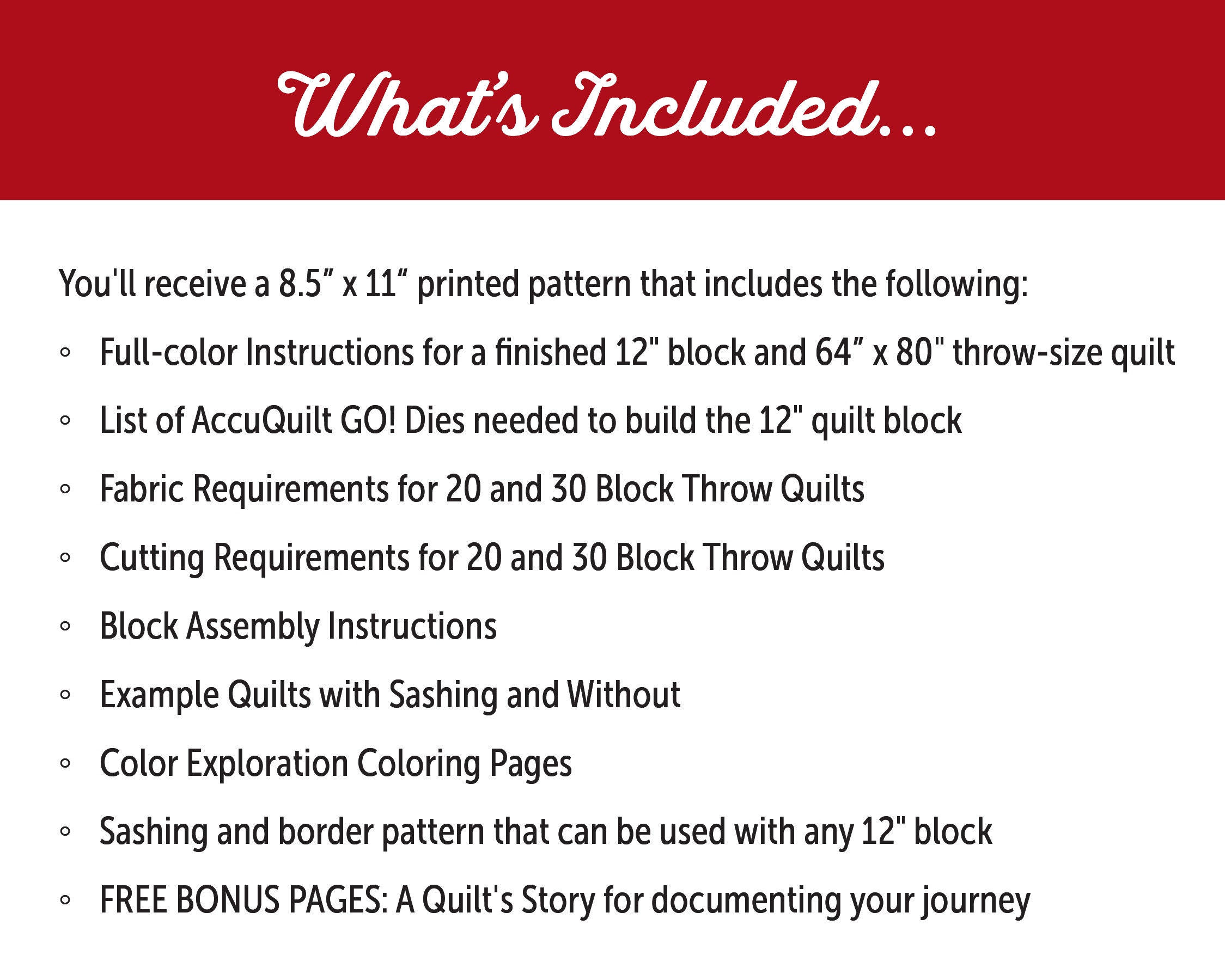Disappearing Four Patch Accuquilt GO! Quilt Pattern 64" X 80" Throw ...
