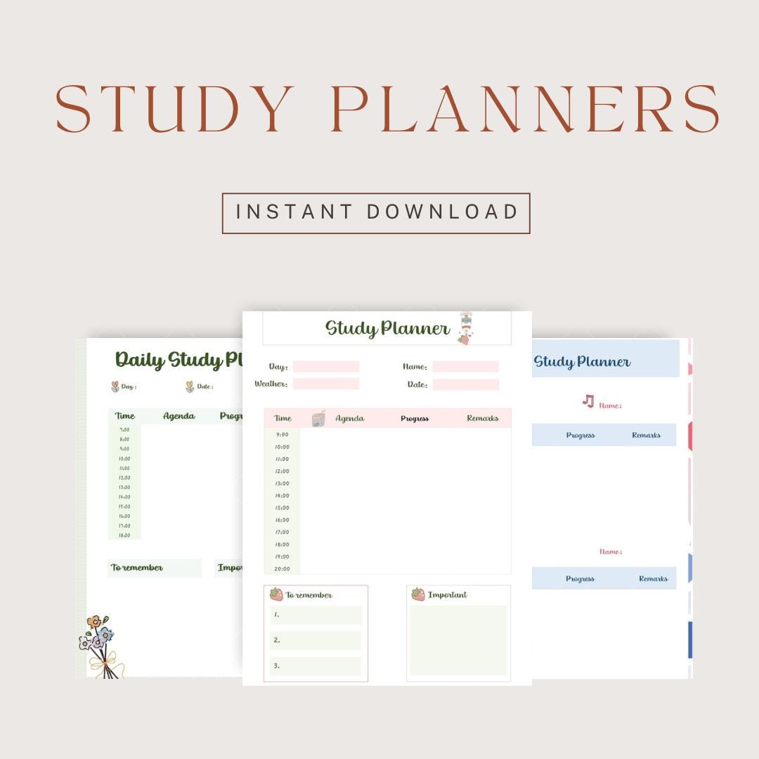Back to School 3-in-1 Kids Planner – Cute Daily, Homework & To-do ...