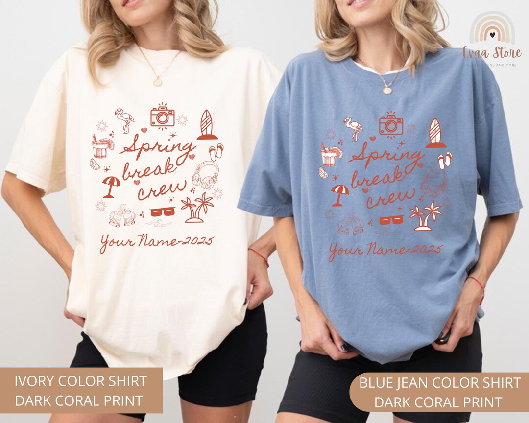 Spring Break Crew Shirts, Personalized Bachelorette Party Shirts ...