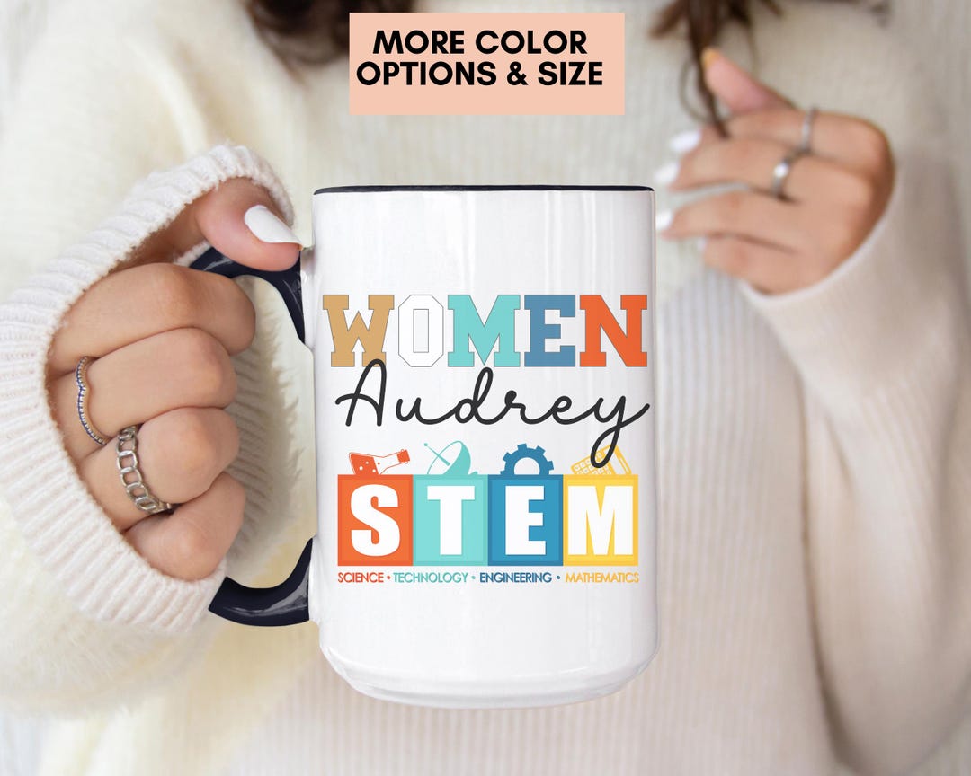 Personalized Women in STEM Mug, Custom Name Science Tech Engineering ...