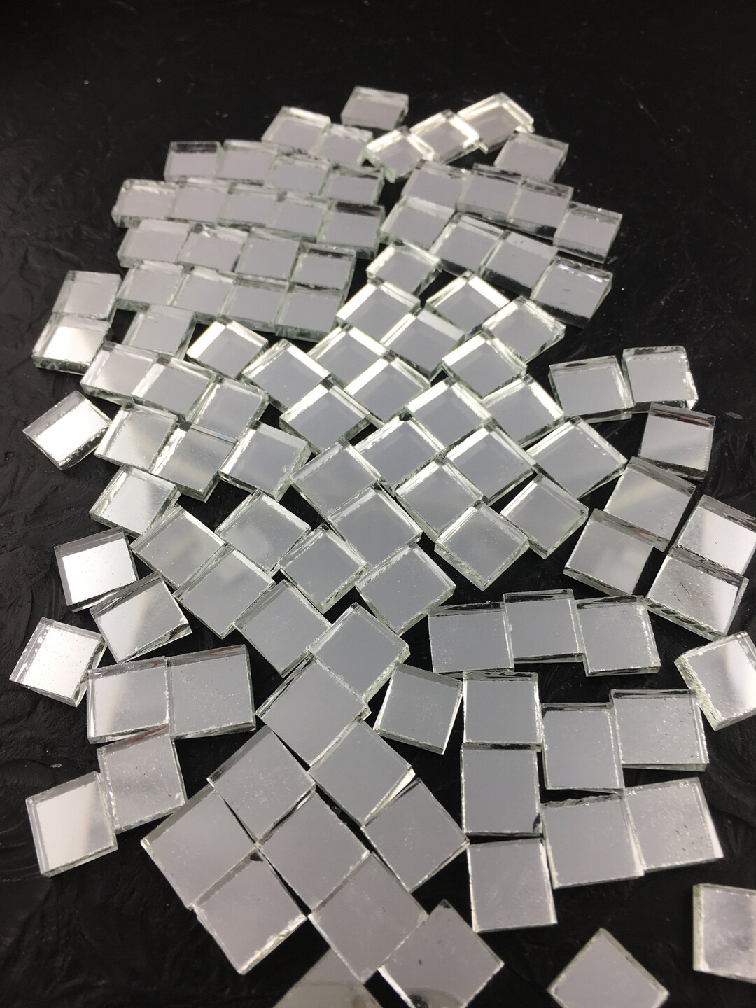 100 Flat Silver Mirror, 1/2 Square Mosaic Tiles - Etsy