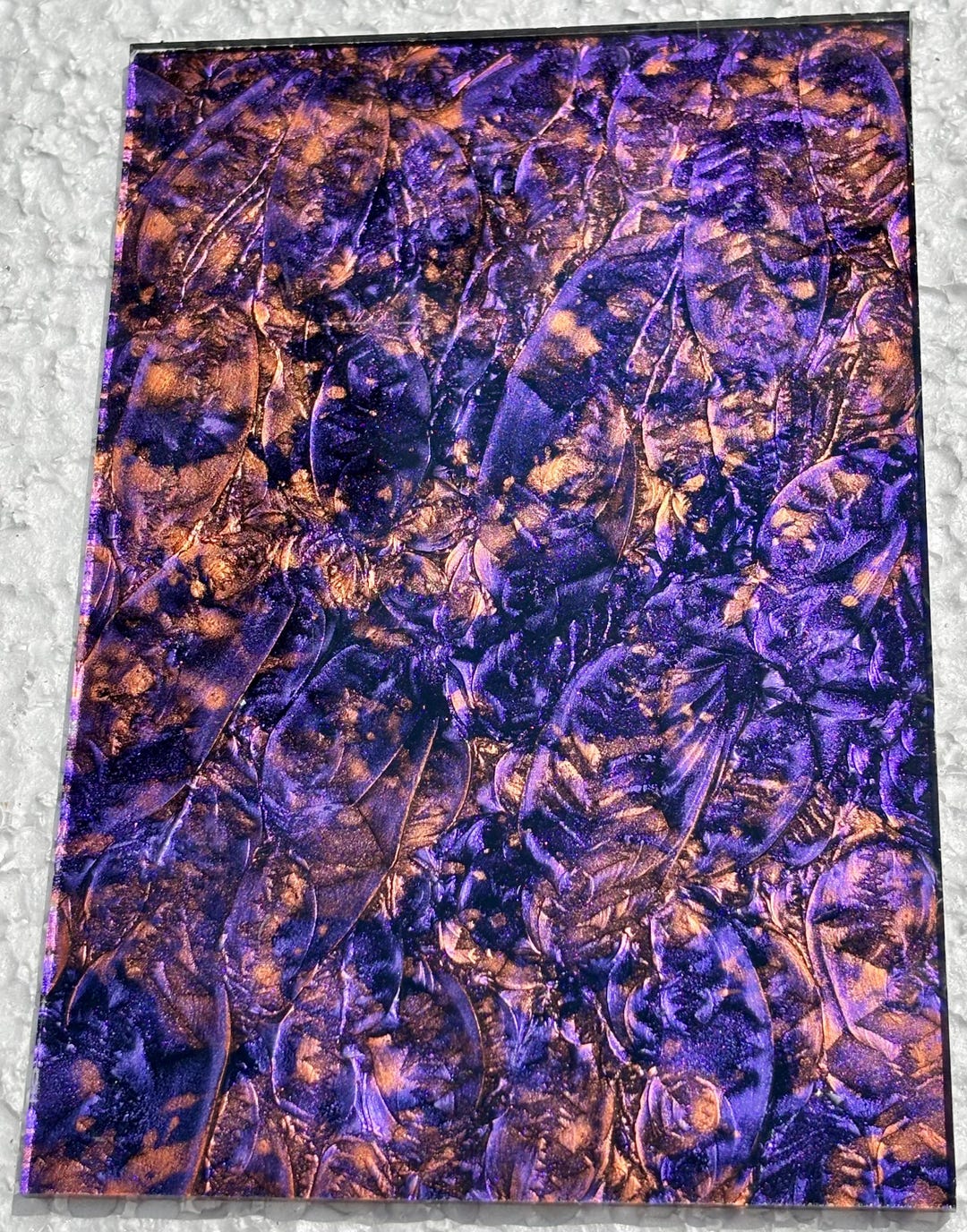 5 Van Gogh Violet and Copper Sheets of Stained Glass 4 X 6 , VG580 - Etsy