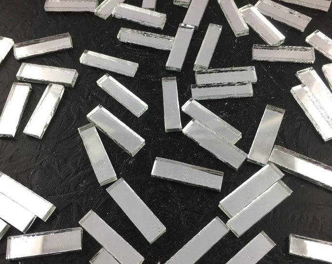 100 Silver Mirror Glass Mosaic Tile Borders 1/4 X 1 - Etsy