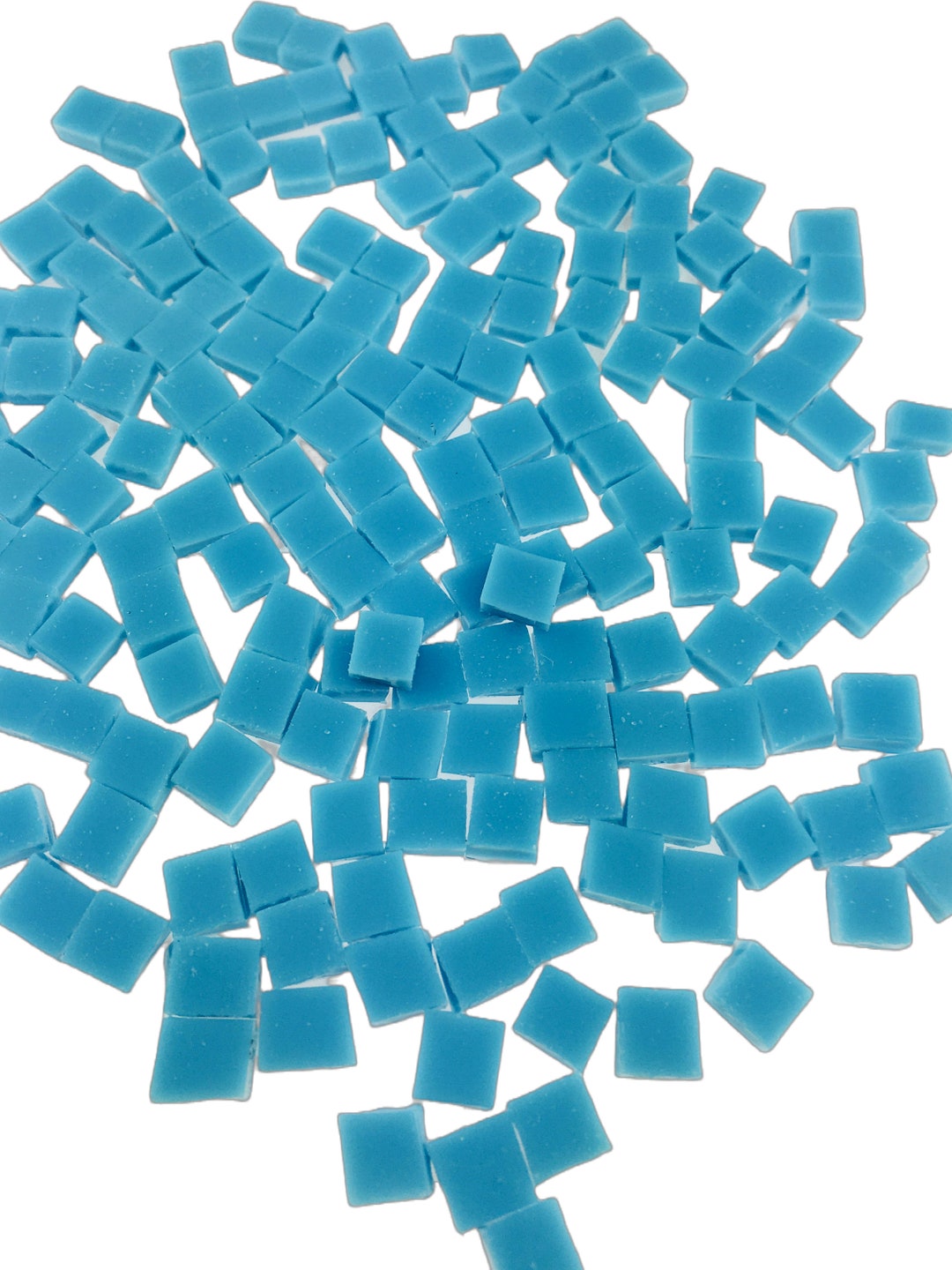Opaque Turquoise Blue 100 1/4 Square Mosaic Tiles COE - Etsy
