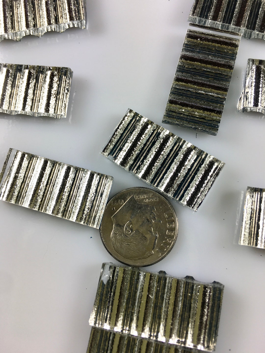 50 Silver Reed Mirror Tile Borders 1/2 X 1 - Etsy