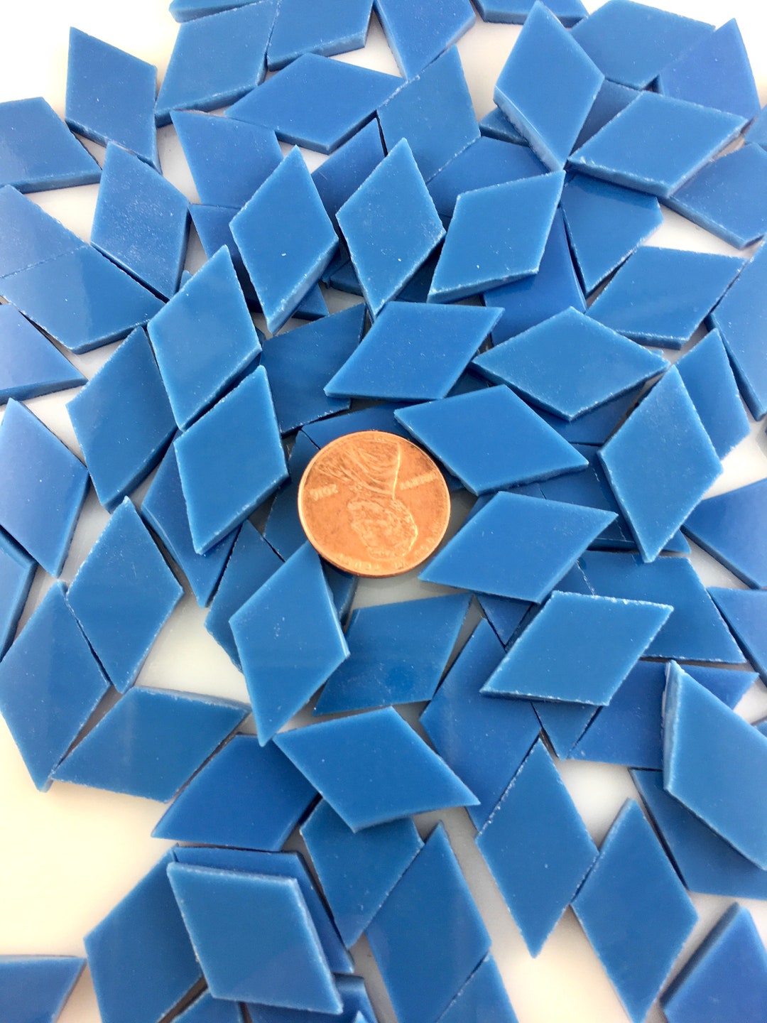 25 Blue Mosaic Small Diamond Tiles, mariner Blue 233.75 System 96 ...