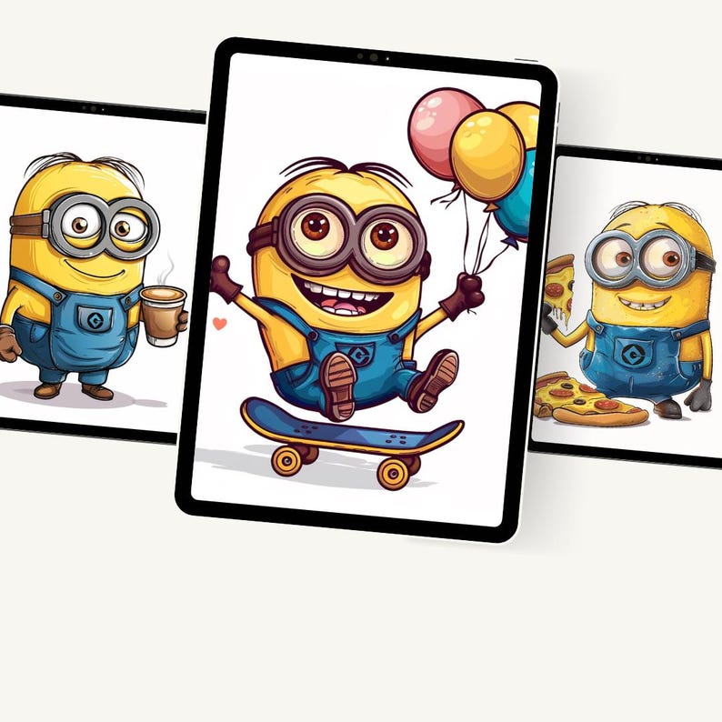 Minions Clipart Minions PNG Minions Wall Art Funny Minions Set of 12 ...