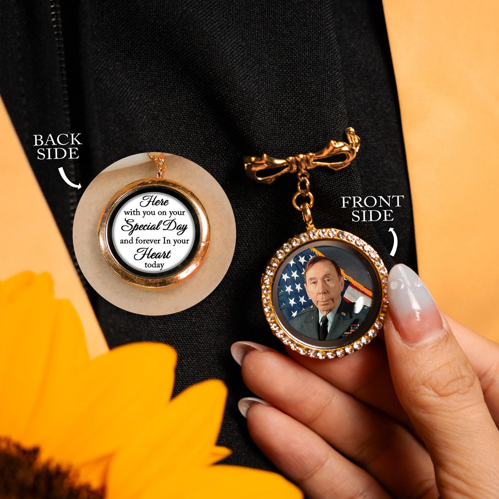 Personalized Photo Lapel Pin for Graduation, Custom Memorial Graduation ...