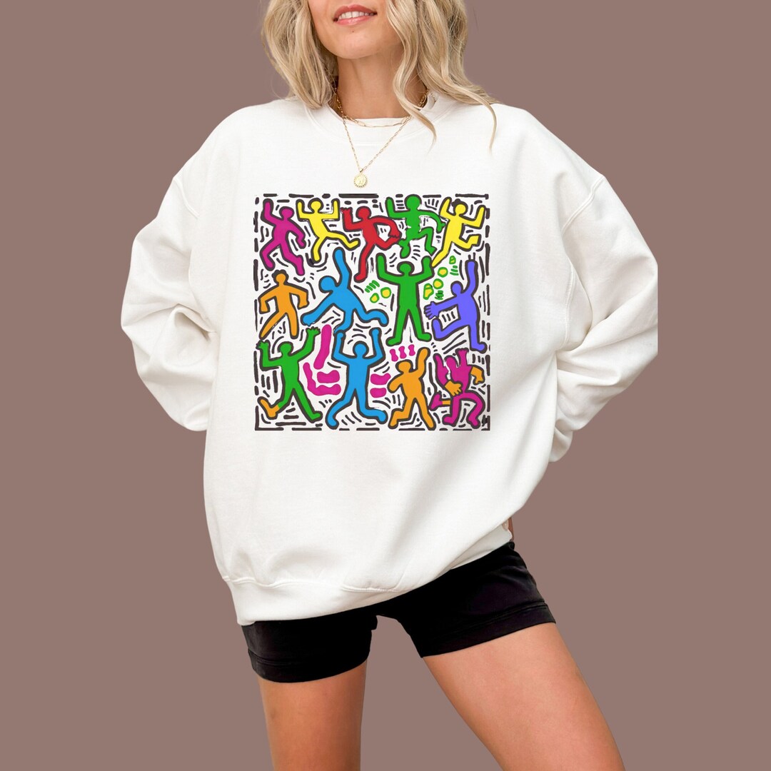 Modern Art Sweater, Cool Pop Art Shirt, Colorful Artistic Sweater ...