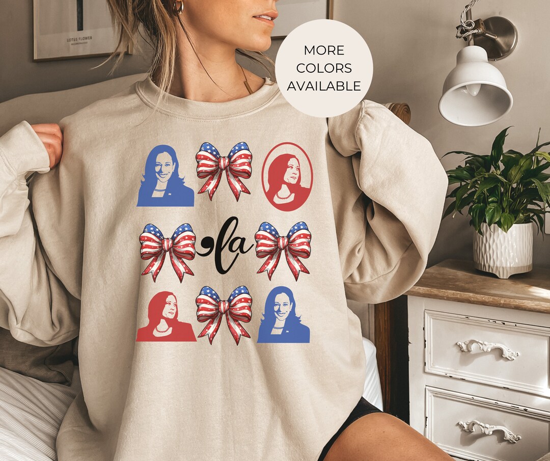 Kamala Harris Sweatshirt, Kamala Harris Bow Shirt, Democrat Election ...