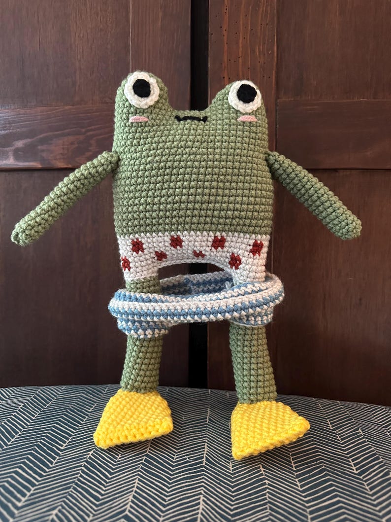 Crochet Handmade Stuffed Animal Frog With Flippers - Etsy
