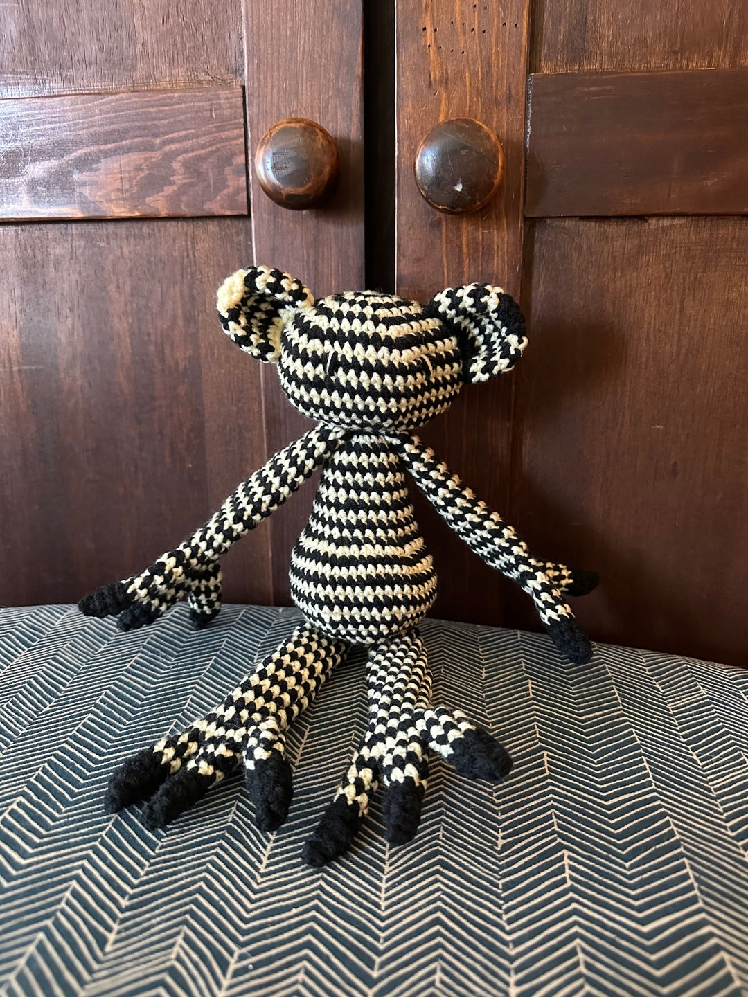 Handmade Crochet Striped Monster Amigurumi - Etsy