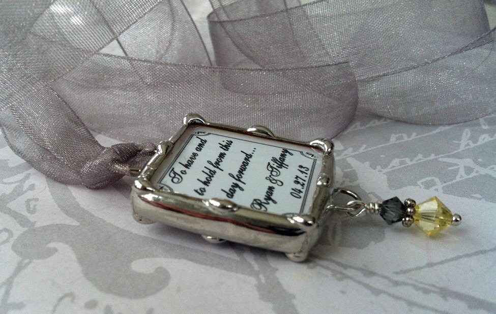 Wedding Bouquet Charm Bridal Party Charm Personalized - Etsy