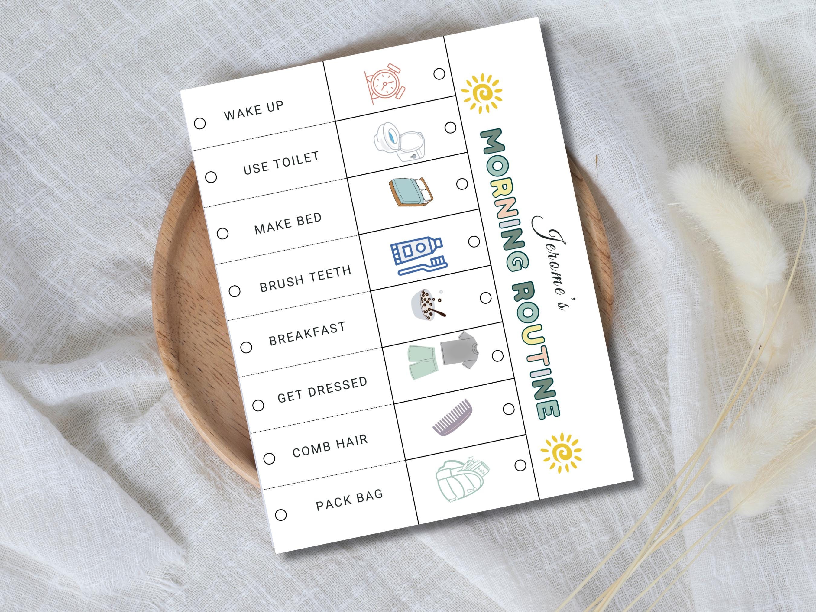 Routine Flip Chart, Morning Routine, Bedtime Routine, Kids Routine ...