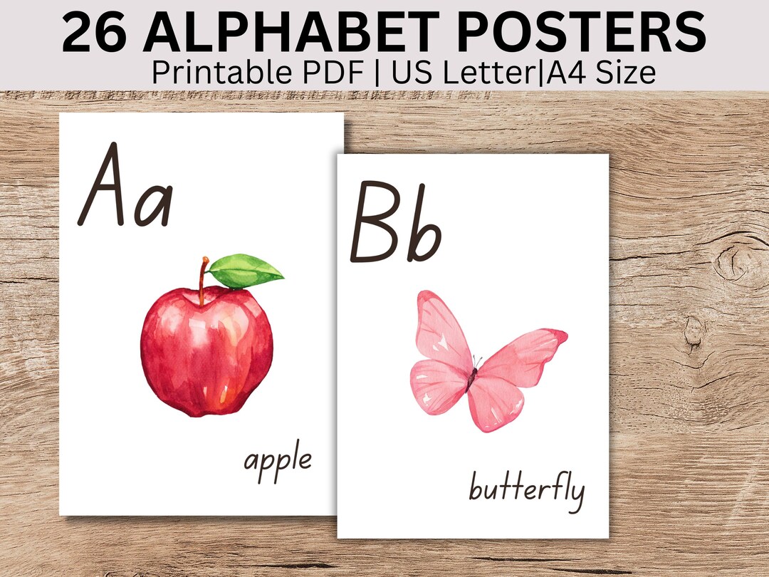 Alphabet Poster Classroom| Classroom Printable Alphabet | Homeschool ...