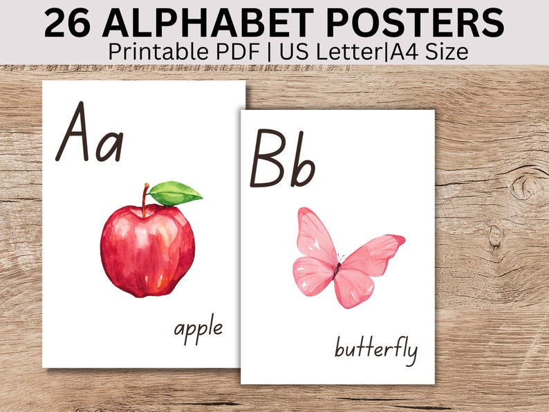 Alphabet Poster Classroom| Classroom Printable Alphabet | Homeschool ...