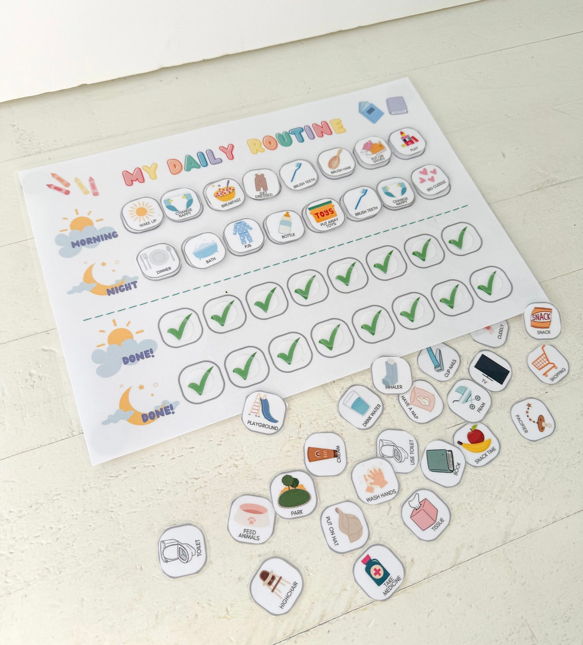 Printable Toddler Daily Routine Chart | Instant Download A4 Size ...