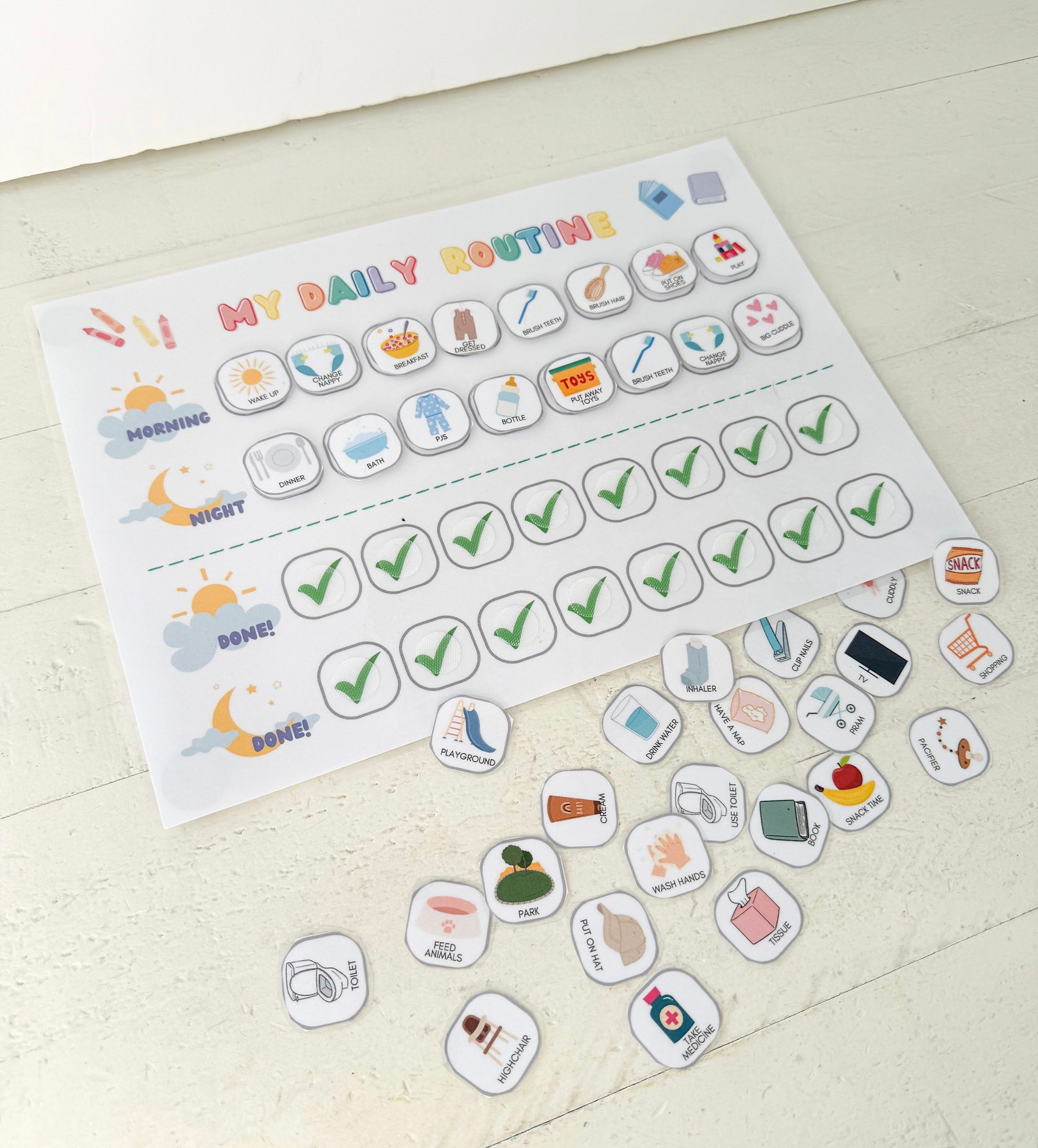 Printable Toddler Daily Routine Chart | Instant Download A4 Size ...