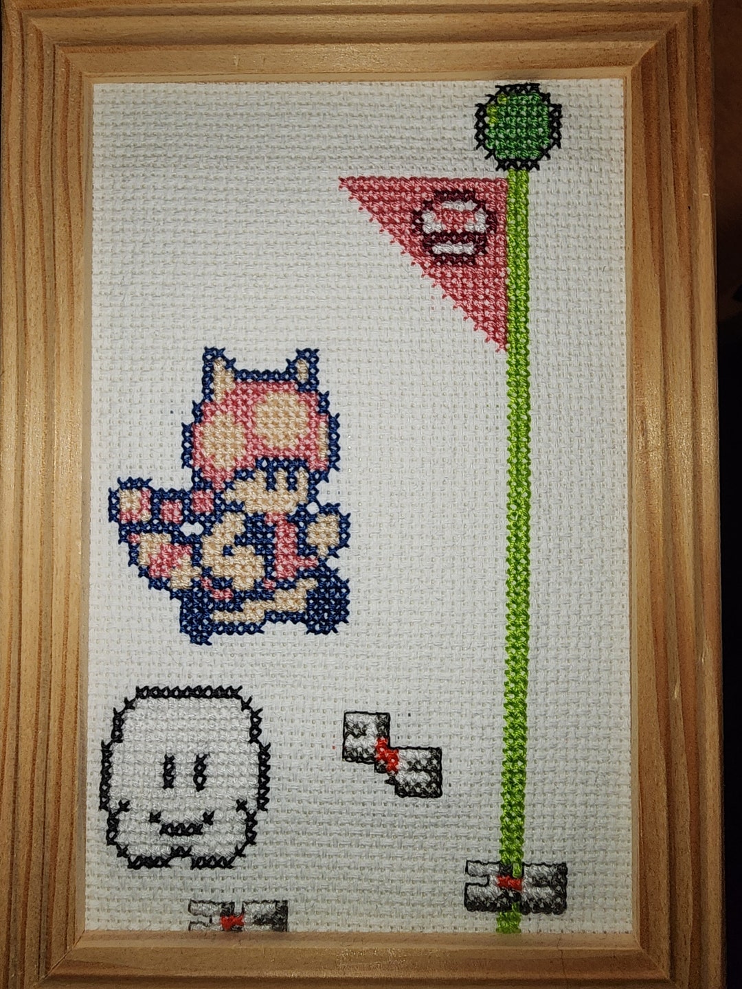 Retro Toadette Mario NES Nintendo Inspired Mashup Scene Cross Stitch ...