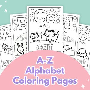 26 Alphabet Coloring Pages, Preschool Coloring Pages, Pre-k Worksheet ...