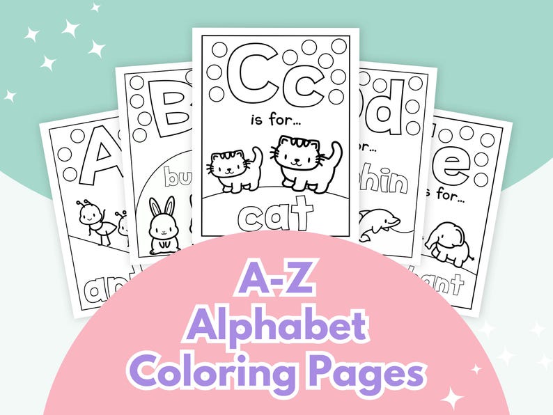 26 Alphabet Coloring Pages, Preschool Coloring Pages, Pre-k Worksheet ...