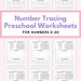 21 Number Worksheets 0-20, Preschool Printable, Pre-k Handwriting ...