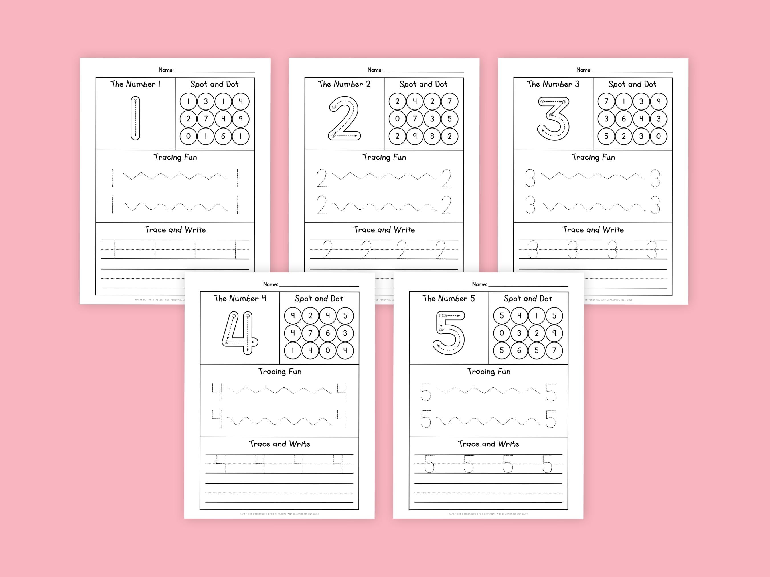 21 Number Worksheets 0-20, Preschool Printable, Pre-k Handwriting ...