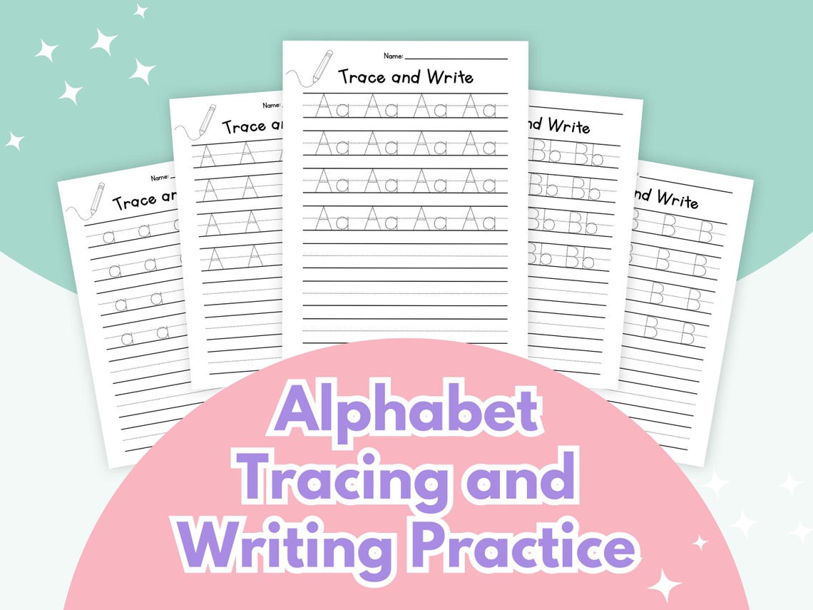 Alphabet Tracing Worksheets, Preschool Learning Worksheets, Pre-k ...