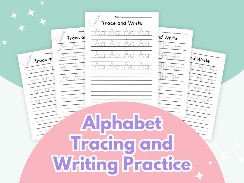 Alphabet Tracing Worksheets, Preschool Learning Worksheets, Pre-k ...