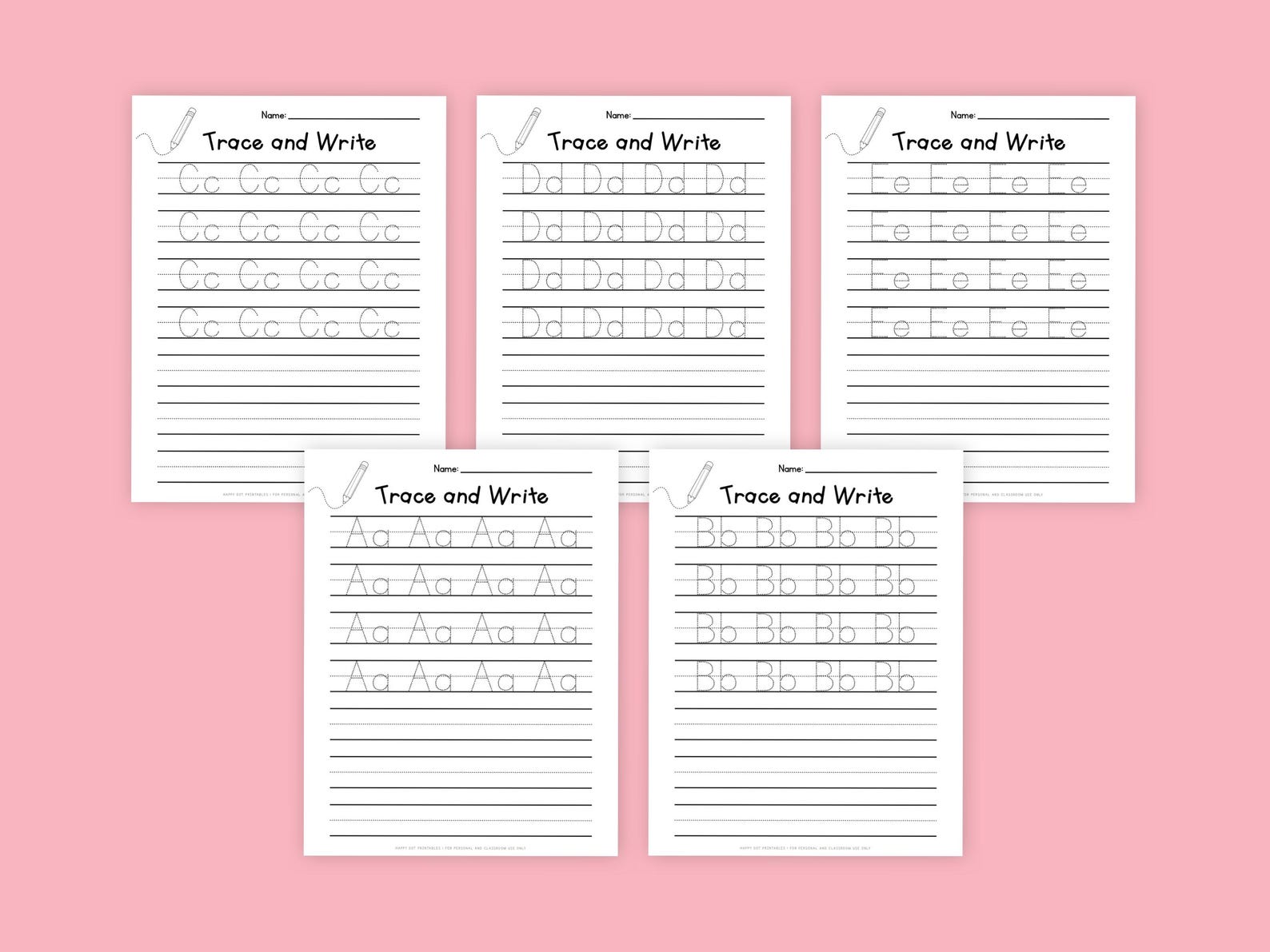 Alphabet Tracing Worksheets, Preschool Learning Worksheets, Pre-k ...
