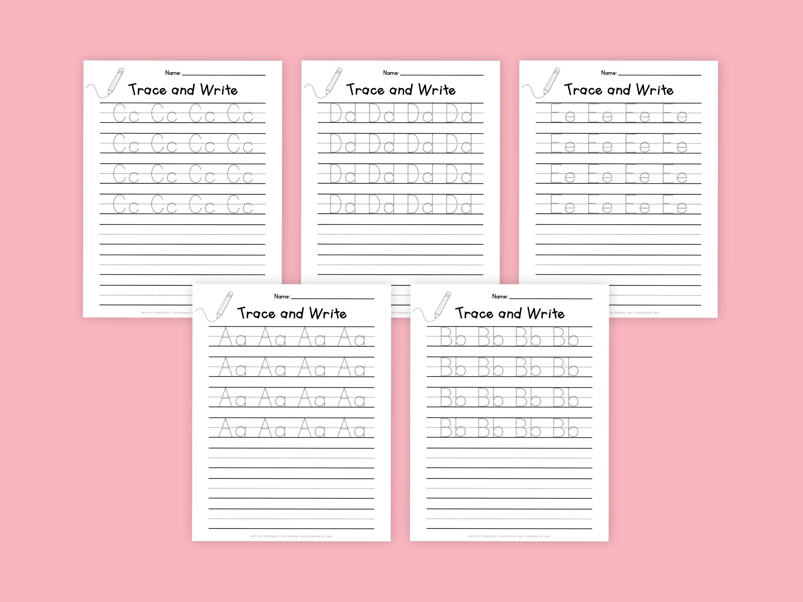 Alphabet Tracing Worksheets, Preschool Learning Worksheets, Pre-k ...