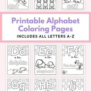 26 Alphabet Coloring Pages, Preschool Coloring Pages, Pre-k Worksheet ...