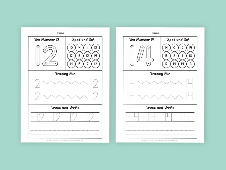 21 Number Worksheets 0-20, Preschool Printable, Pre-k Handwriting ...