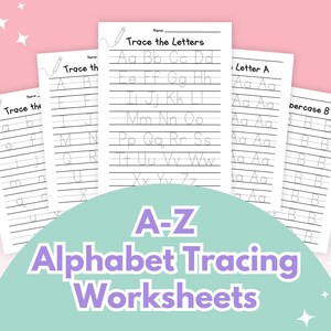 Alphabet Tracing Worksheets, Preschool Learning Worksheets, Pre-k ...