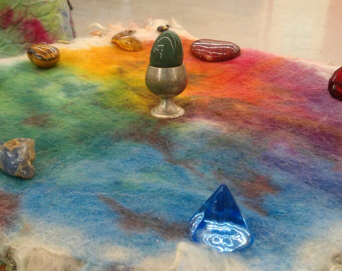 Felted Altar Cloth Table Rug Chakra Wheel Custom Made to Order FREE ...