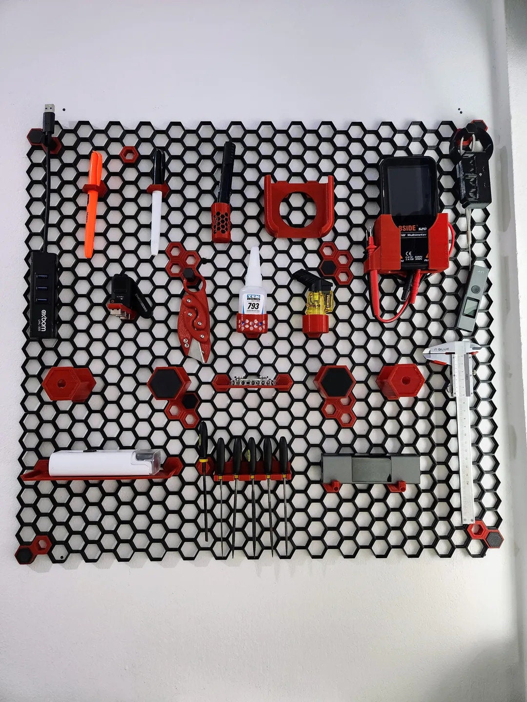 Hexagon Wall Storage Panel - Etsy