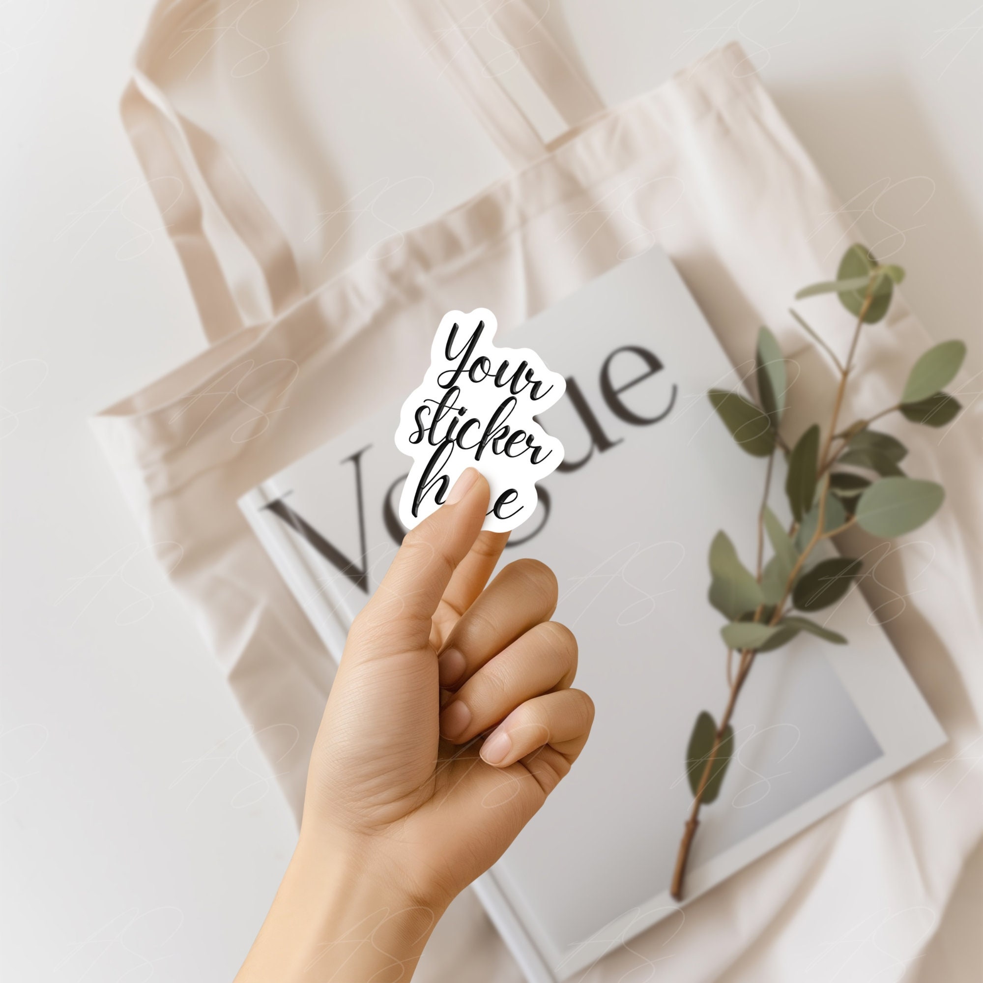 Hand Holding Sticker Mockup, Decal Mockup, Digital Sticker Mockup ...