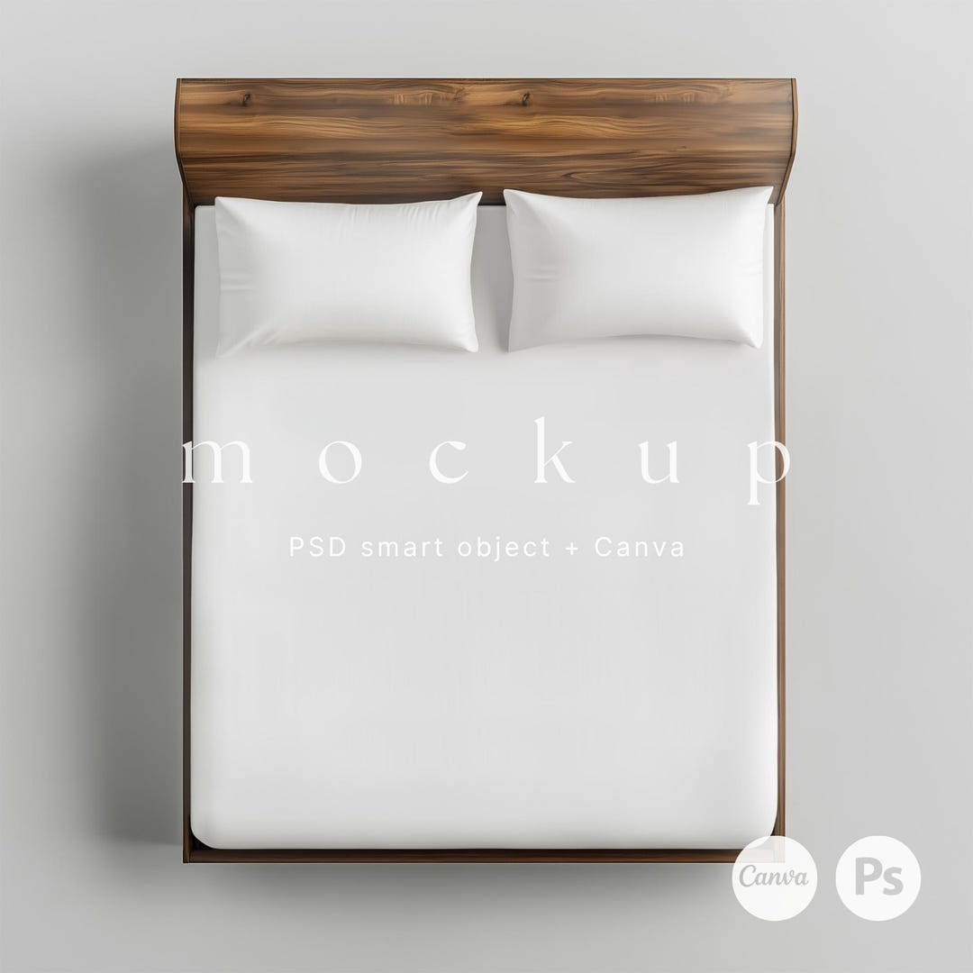 Bed Sheet Mockup, Bedding Mockup, Fabric Mockup, Pillow Mockup, Bedroom ...