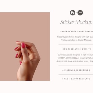 Hand Holding Sticker Mockup, Decal Mockup, Digital Sticker Mockup ...