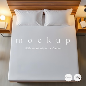 Bed Sheet Mockup, Bedding Mockup, Fabric Mockup, Pillow Mockup, Bedroom Mockup, Pattern Mockup ...