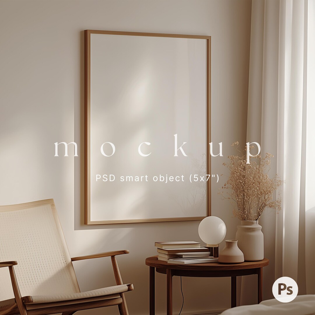 Modern Frame Mockup, Boho Artwork Mockup, A4 Mockup Poster, Large ...