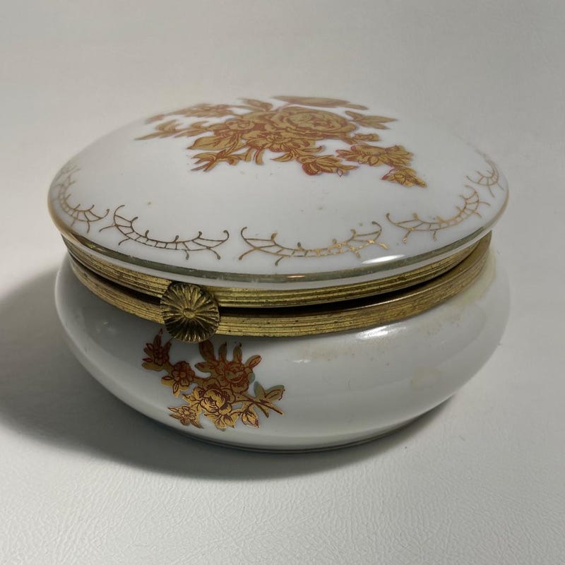 Porcelain Powder Box - Etsy