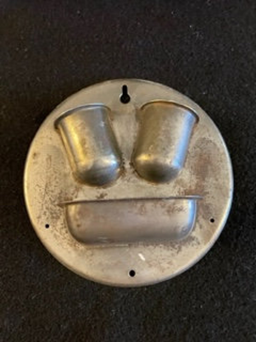 Round Tin Match Safe - Vintage Wall Match Safe - Storage for Matches ...