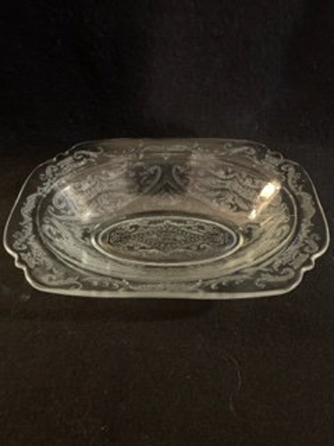 Indiana Glass Reflection Pattern Bowl Depression Glass Clear Reflection ...